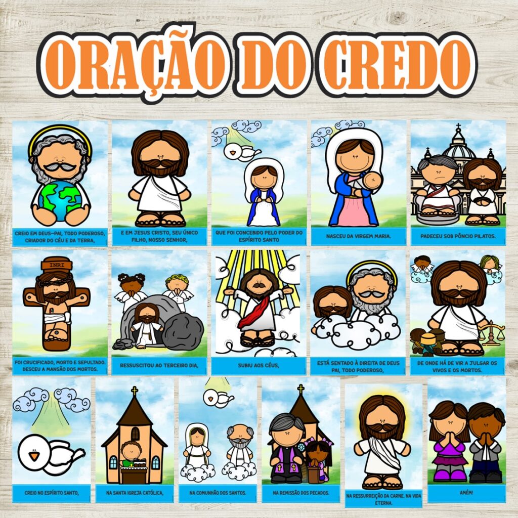 CARTAZ ORAÇÃO DO CREDO – Aleluia Kids – Catequese que Encanta e Evangeliza
