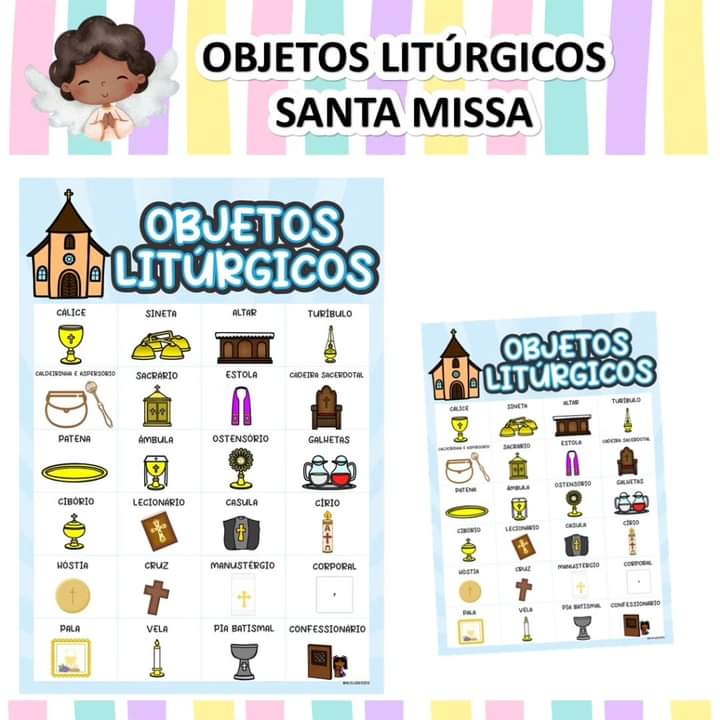 OBJETOS LITÚRGICOS / PARTE DA MISSA – Aleluia Kids – Catequese que ...