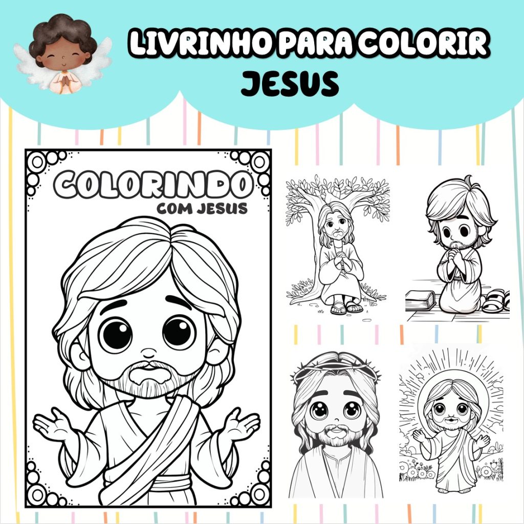 LIVRINHO PARA COLORIR – JESUS – Aleluia Kids – Catequese que Encanta e ...